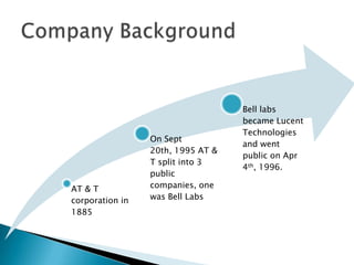 Lucent Technologies With Analysis | PPTX
