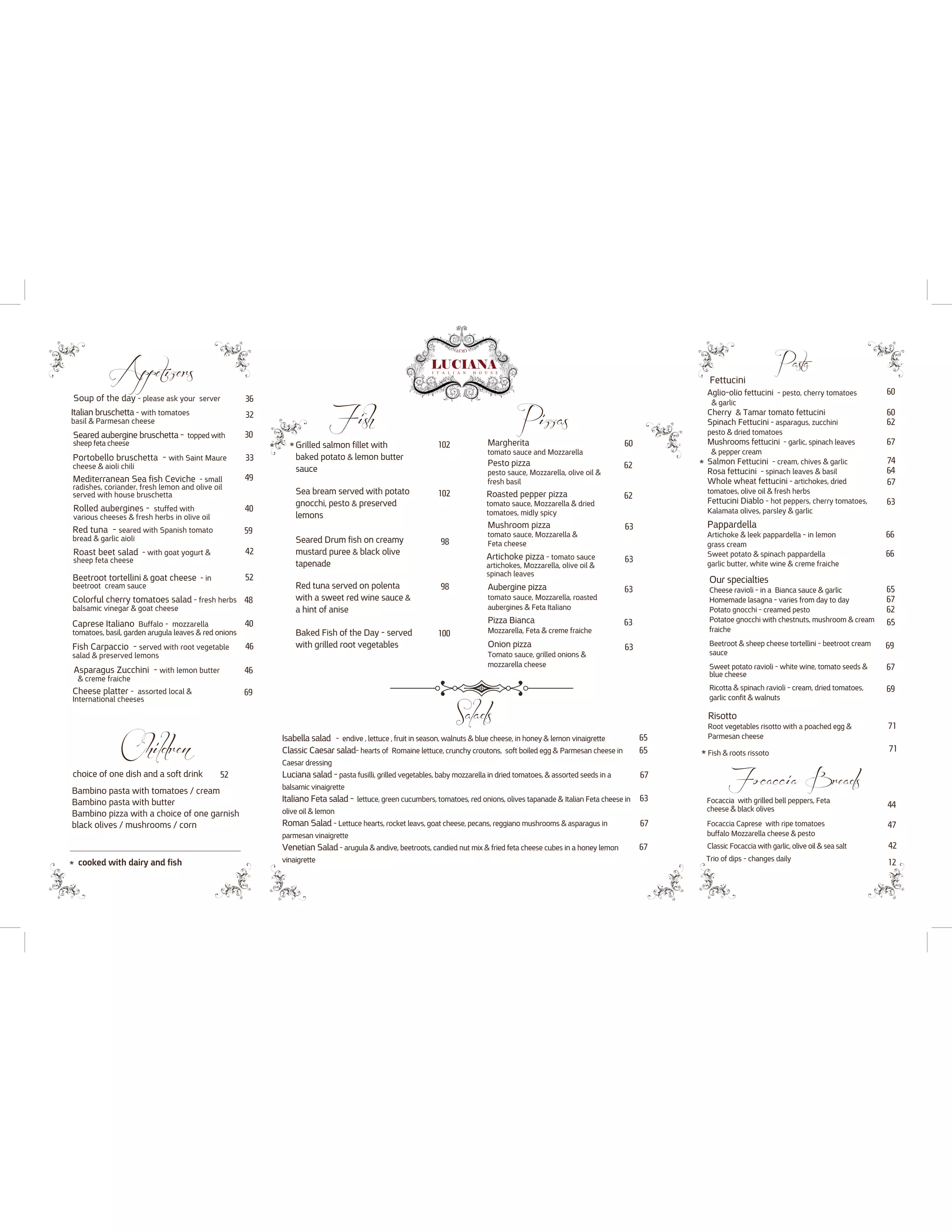 Luciana main menu june13 vertical | PDF