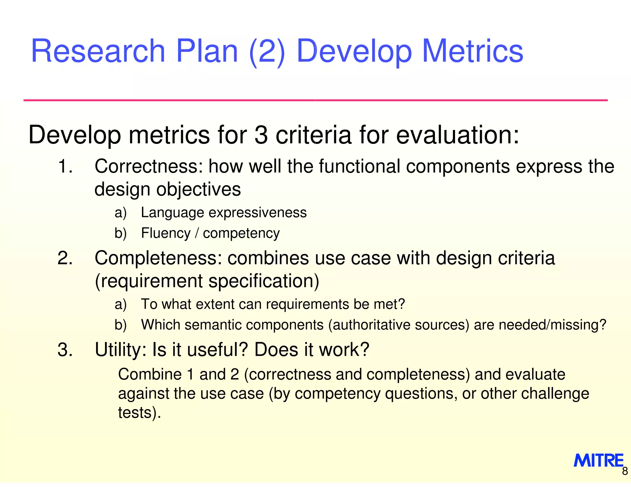 Luciano pr 08-849_ontology_evaluation_methods_metrics | PPT