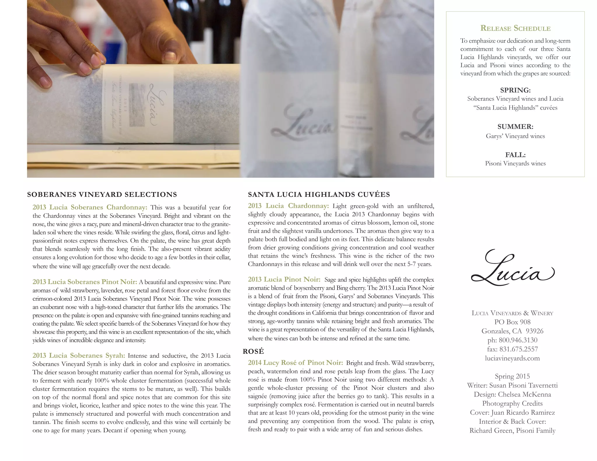 Lucia Vineyards, Spring 2015: Real Farming, Real Family, Real Wine ...