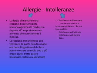 Le allergie alimentari | PPT