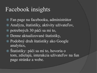 Facebook insights | PPTX