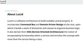Sharing about Lucid Architecture x Laravel | PPT