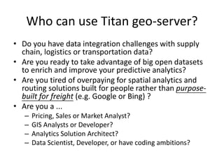 Lucidata Titan geo-analytics server | PPTX
