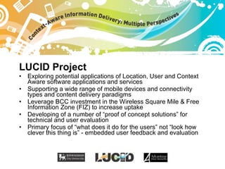 LUCID project context - Professor Keith Osman | PPT