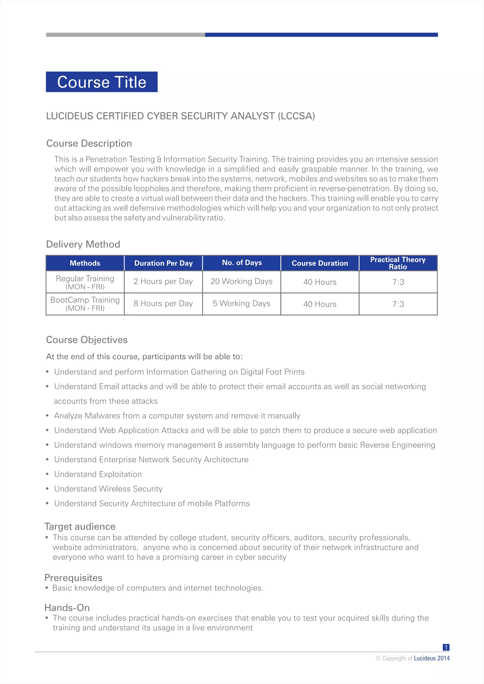 Lucideus Certified Cyber Security Analyst | PDF