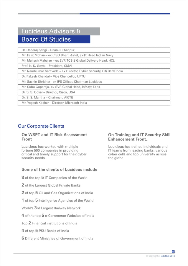 Lucideus Certified Cyber Security Analyst | PDF