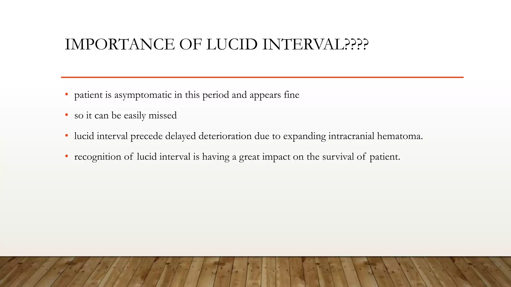 lucid interval and its importance in trauma and mental health | PPTX