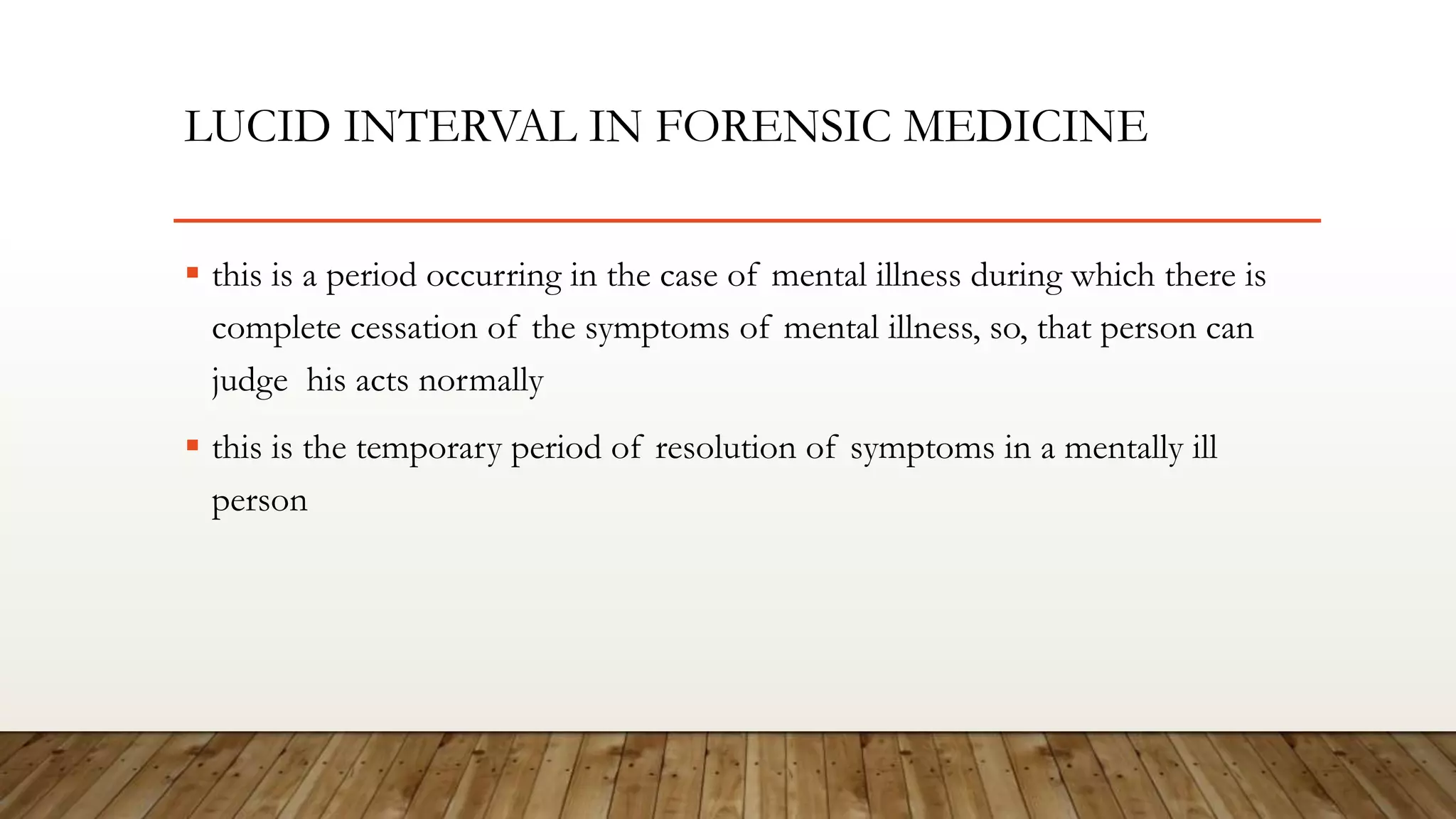 lucid interval and its importance in trauma and mental health | PPTX