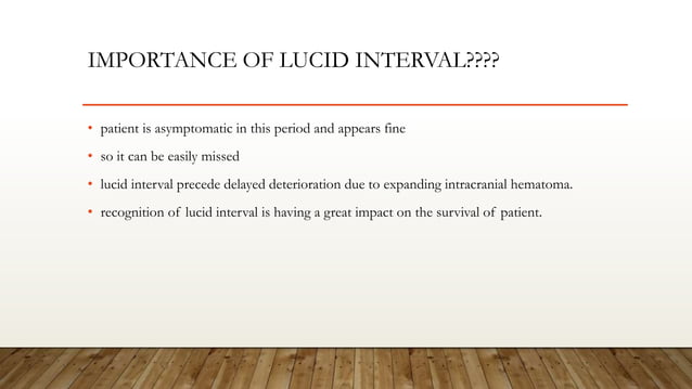 lucid interval and its importance in trauma and mental health | PPTX ...