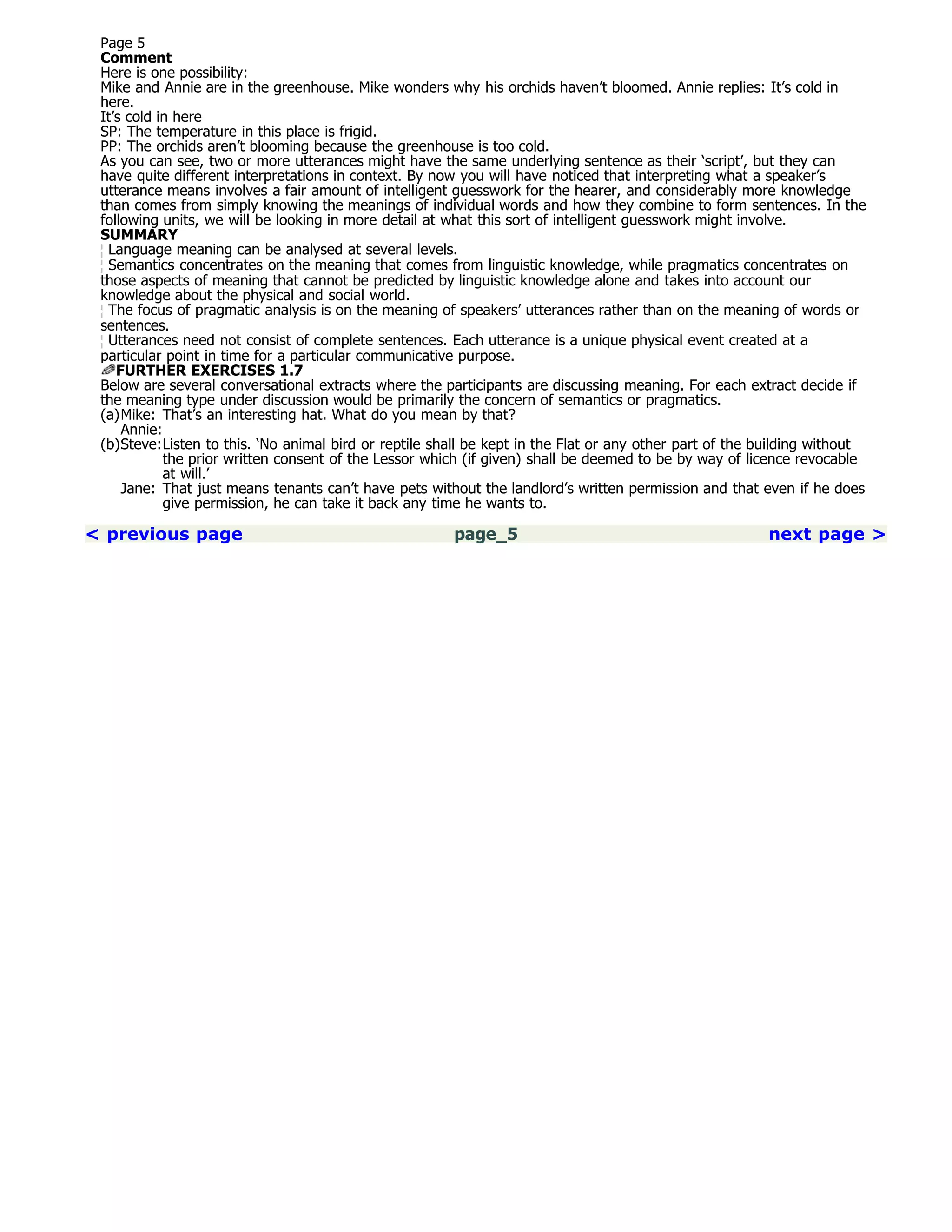 What is pragmatics? | PDF