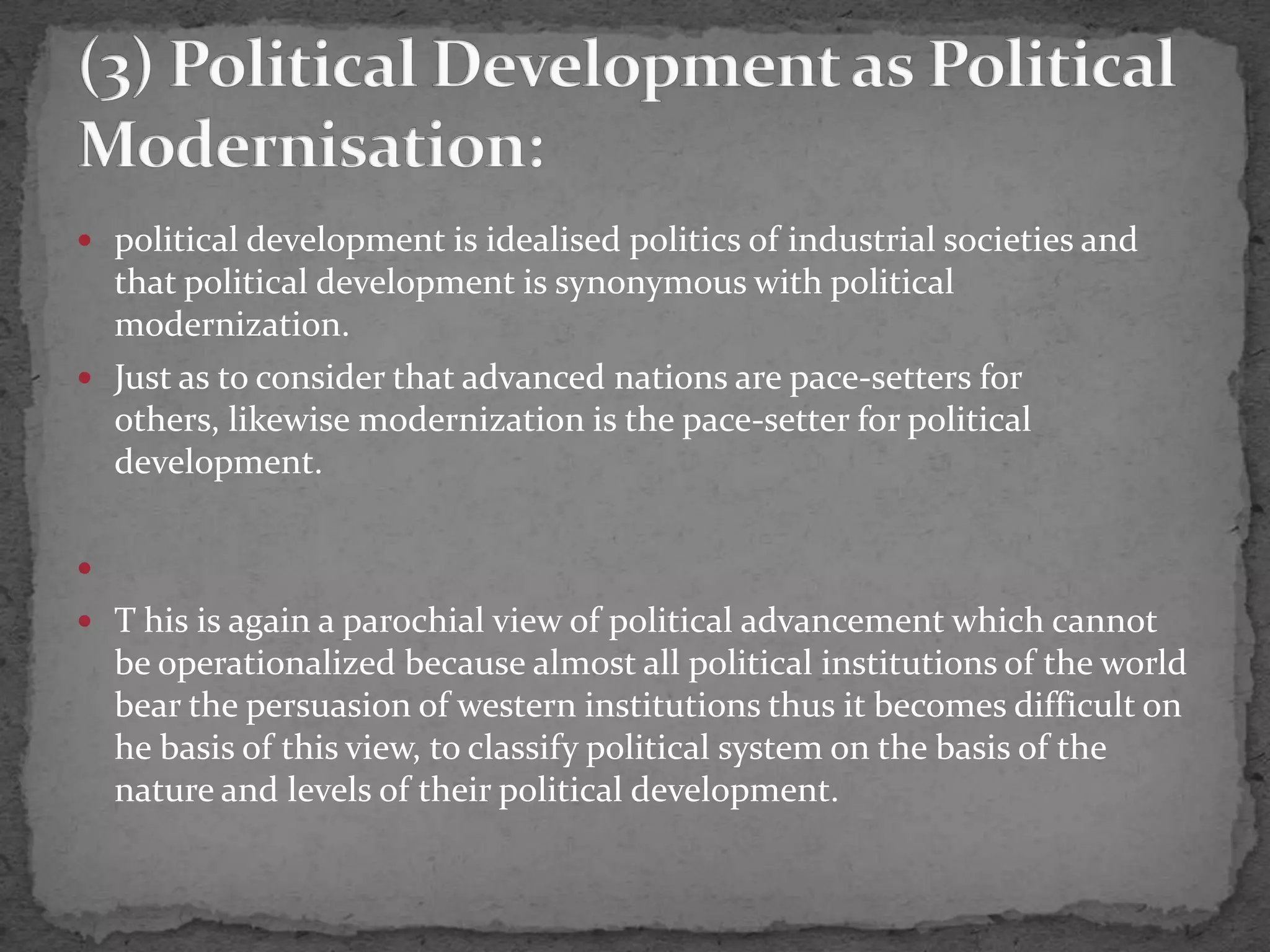 Lucien w pie, definitions of Political development, Lucien Pie concept ...