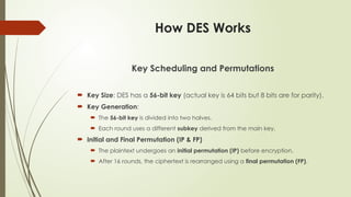 Lucifer and DES cryptography and network security | PPTX