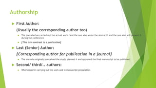Writing abstracts for conferences | PPTX