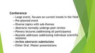 Writing abstracts for conferences | PPTX