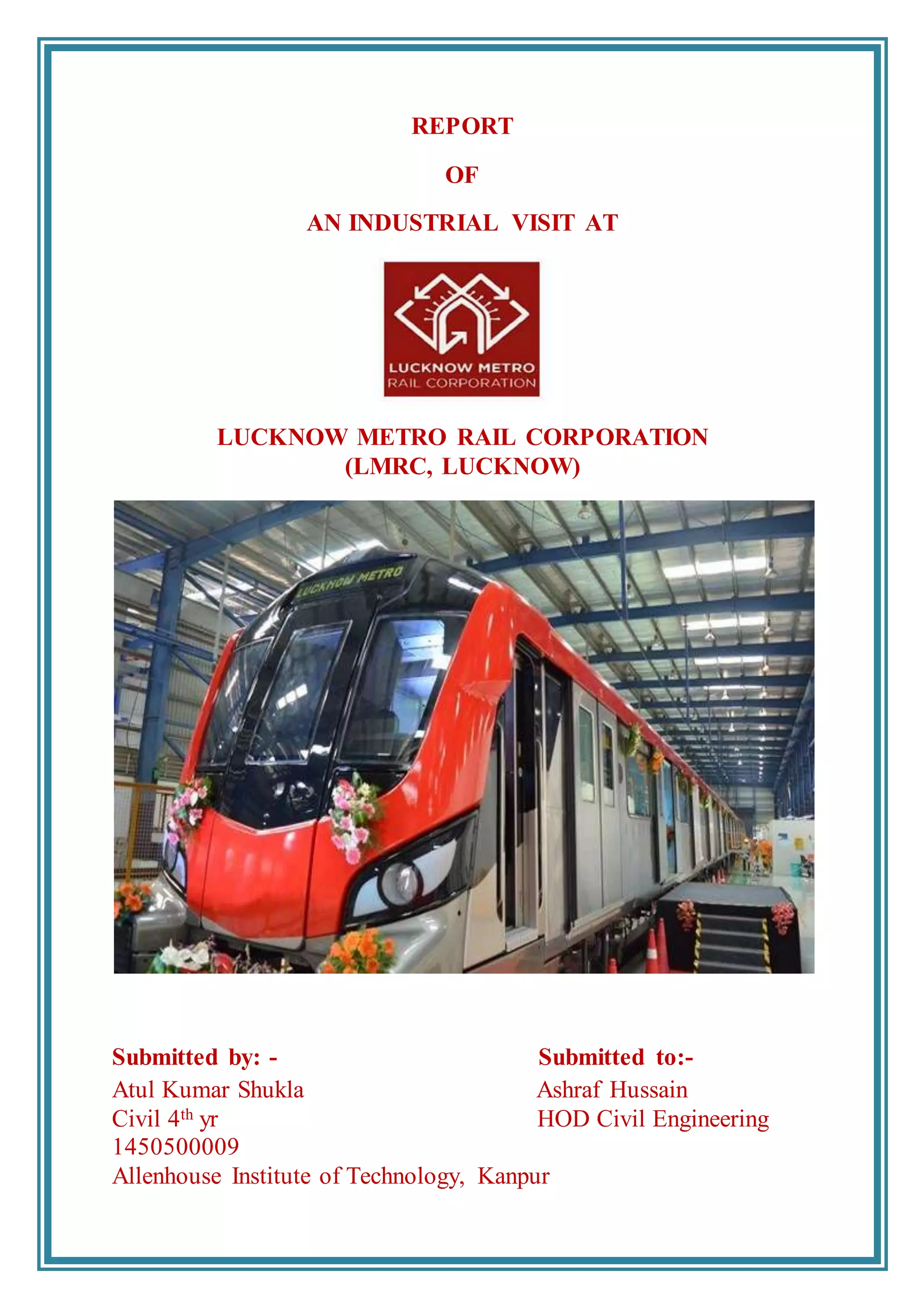 Lucknow metro report | DOCX