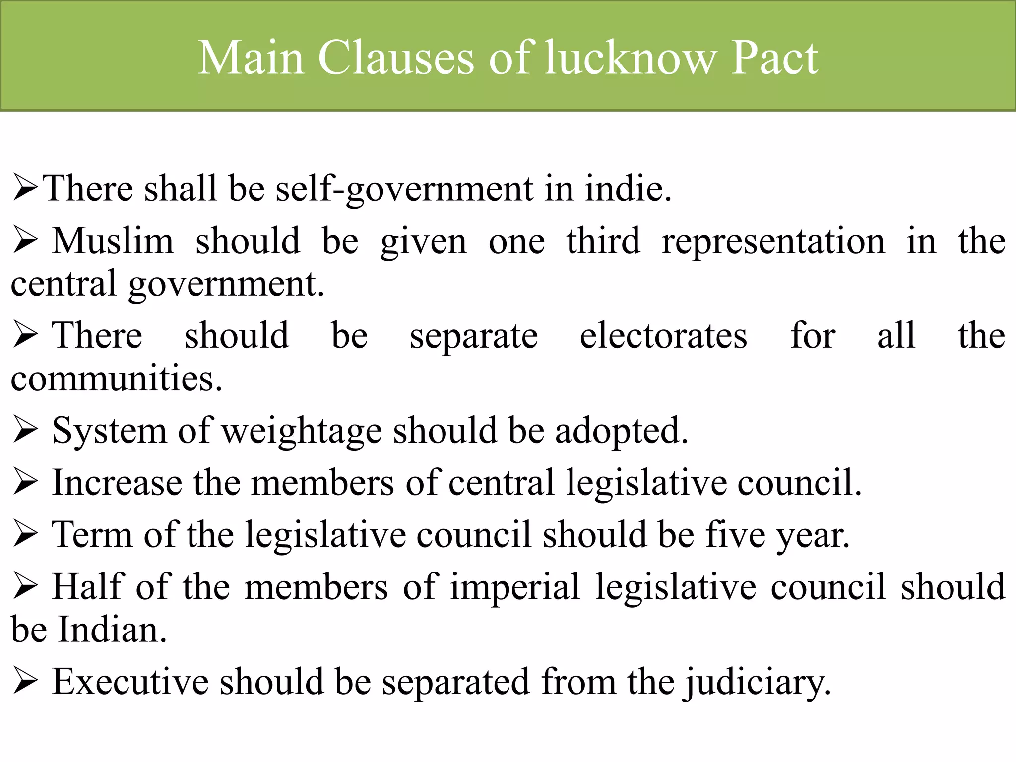 Lucknow pact | PPTX
