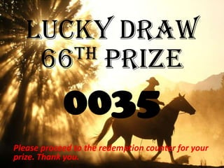 Lucky draw | PPTX | Lotteries and Scratchcards | Shopping