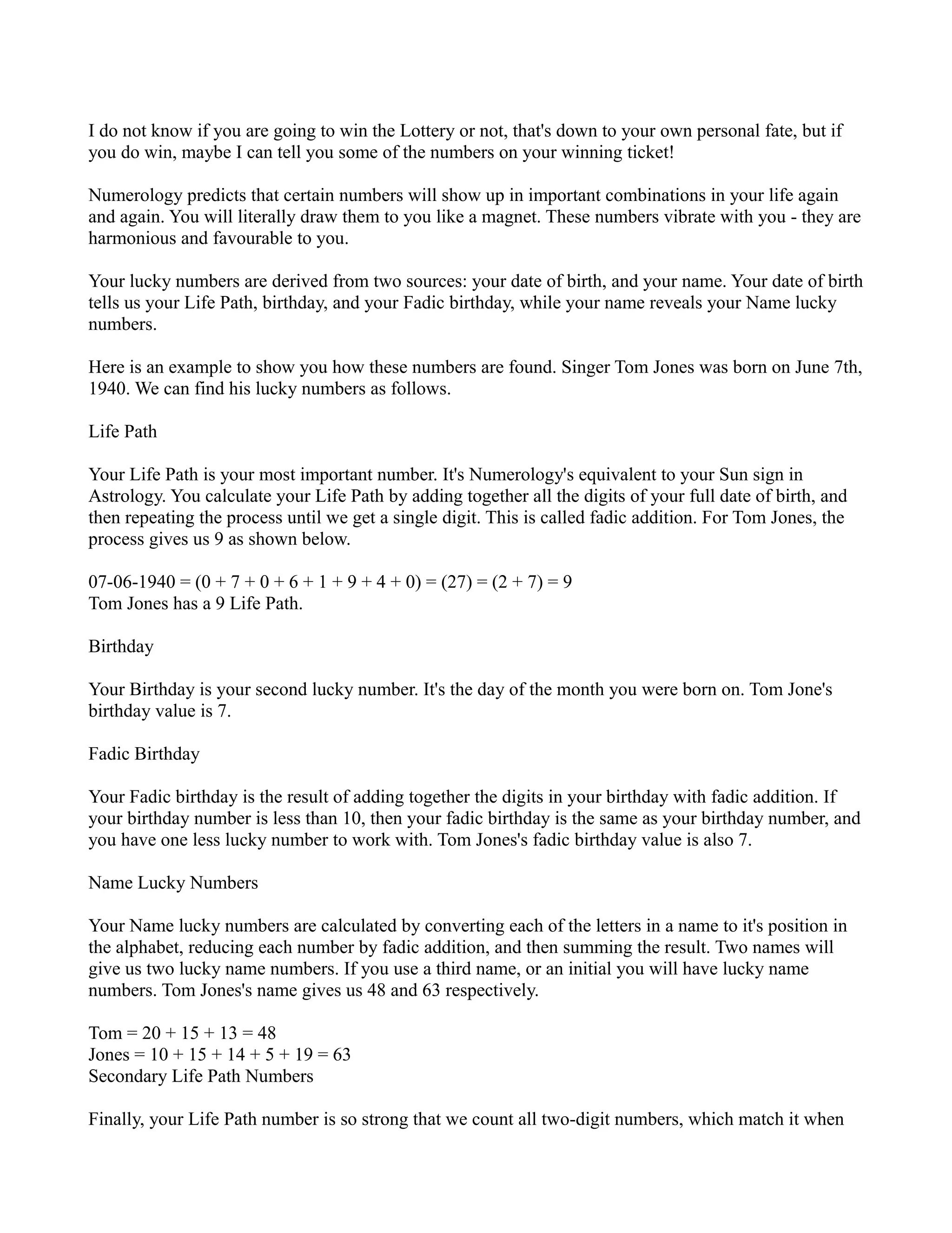 Lucky numbers and numerology | PDF