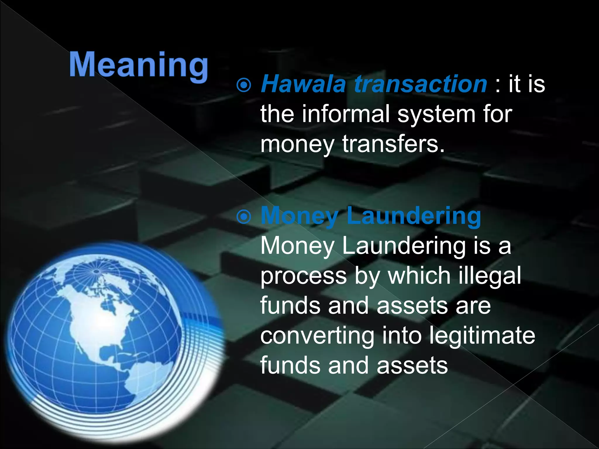 Hawala transaction and banking | PPTX