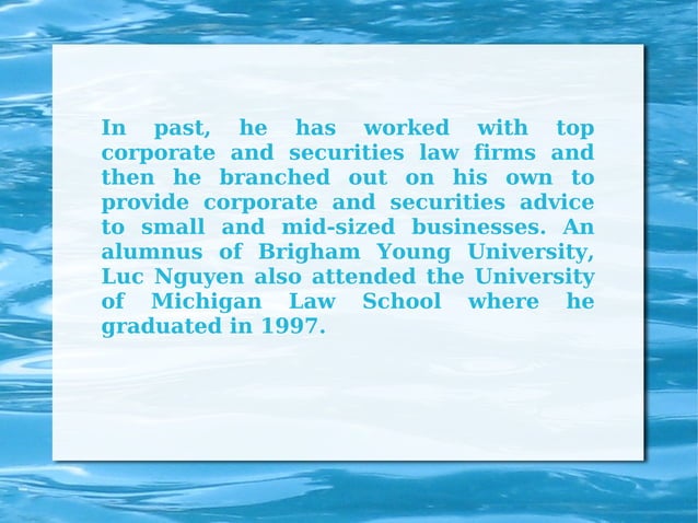 Luc Nguyen Utah | PPT