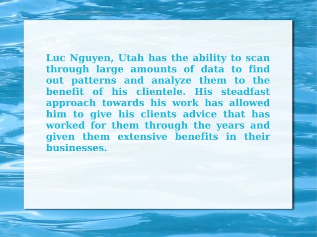 Luc Nguyen Utah | PPT