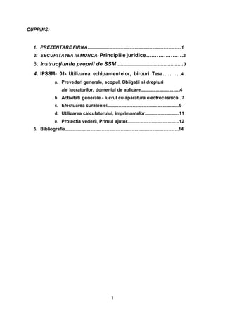 Lucrare curs ssm 2020 | DOCX