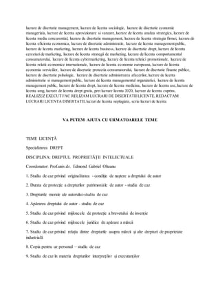 Lucrare de disertatie marketing | DOCX