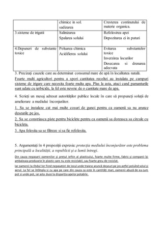 Lucrare practicä protejarea mediului in localitatea natalä | PDF