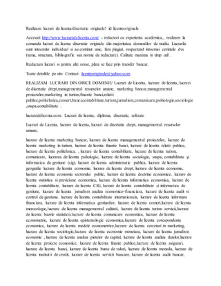 Lucrari de licenta, disertatie drept | PDF