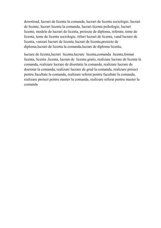 Lucrari de licenta la administratia publica id licentieftina | DOCX