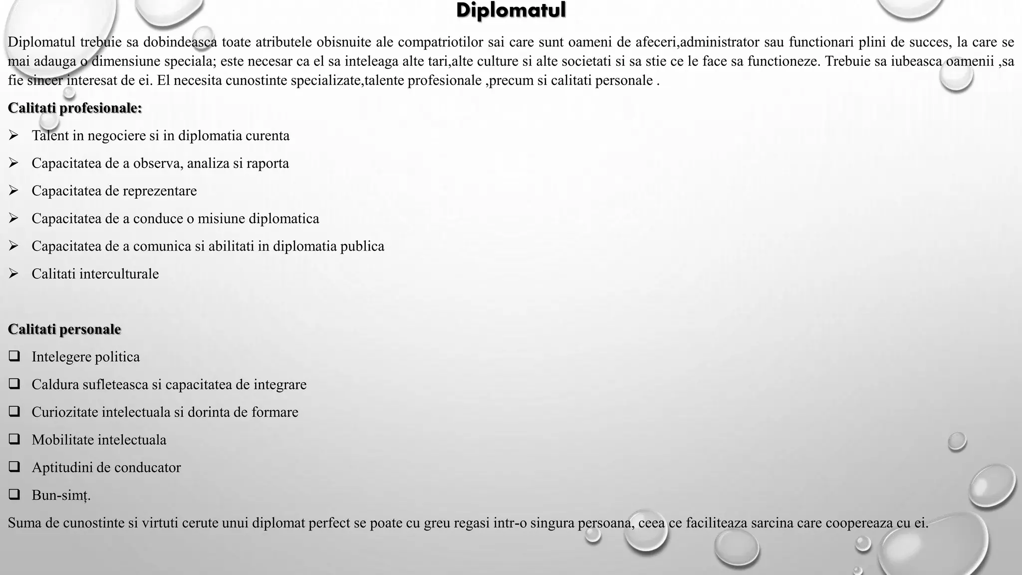Lucru individual bazele diplomatiei | PPTX