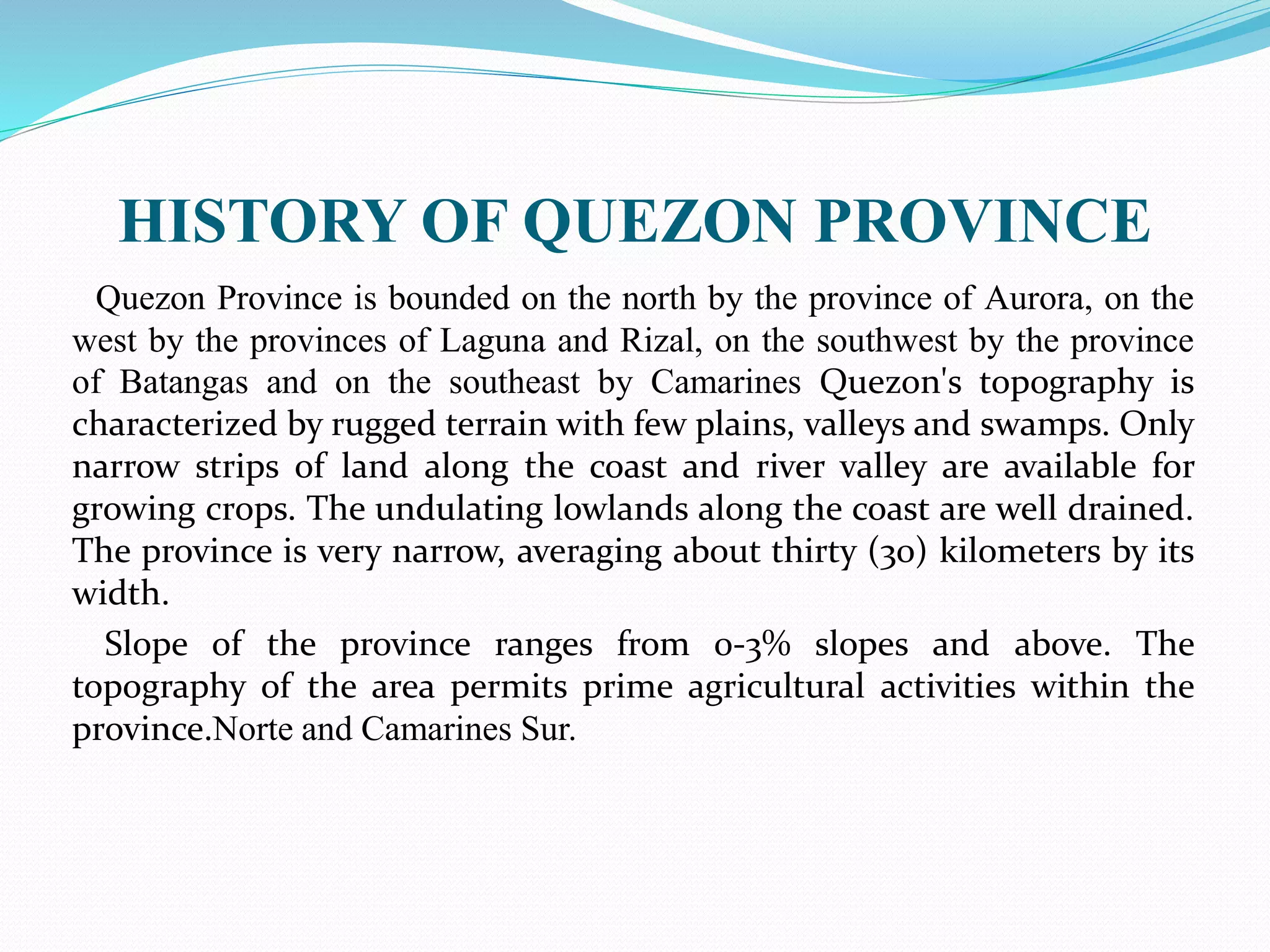QUEZON PROVINCE | PPTX