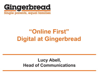 Digital at Gingerbread | PPTX