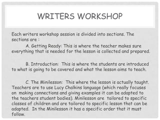 Lucy calkins units_of_study[1] final project | PPTX