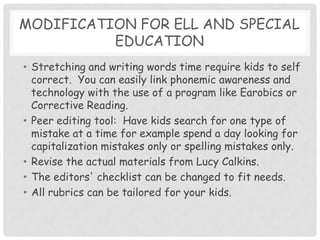 Lucy calkins units_of_study[1] final project | PPTX