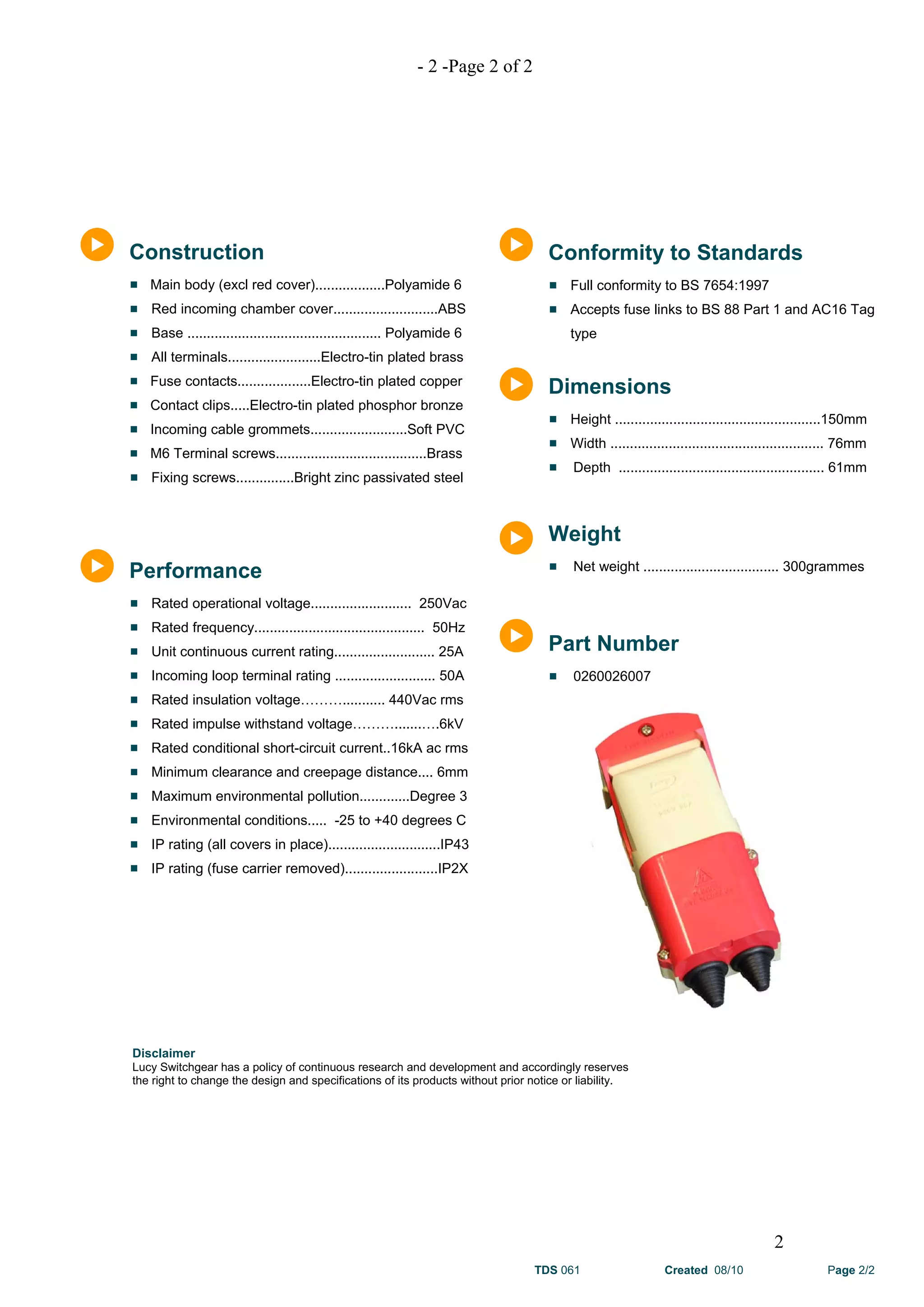 Lucy Lighting Double Pole Street Lighting Cut Out for CNE Networks | PDF