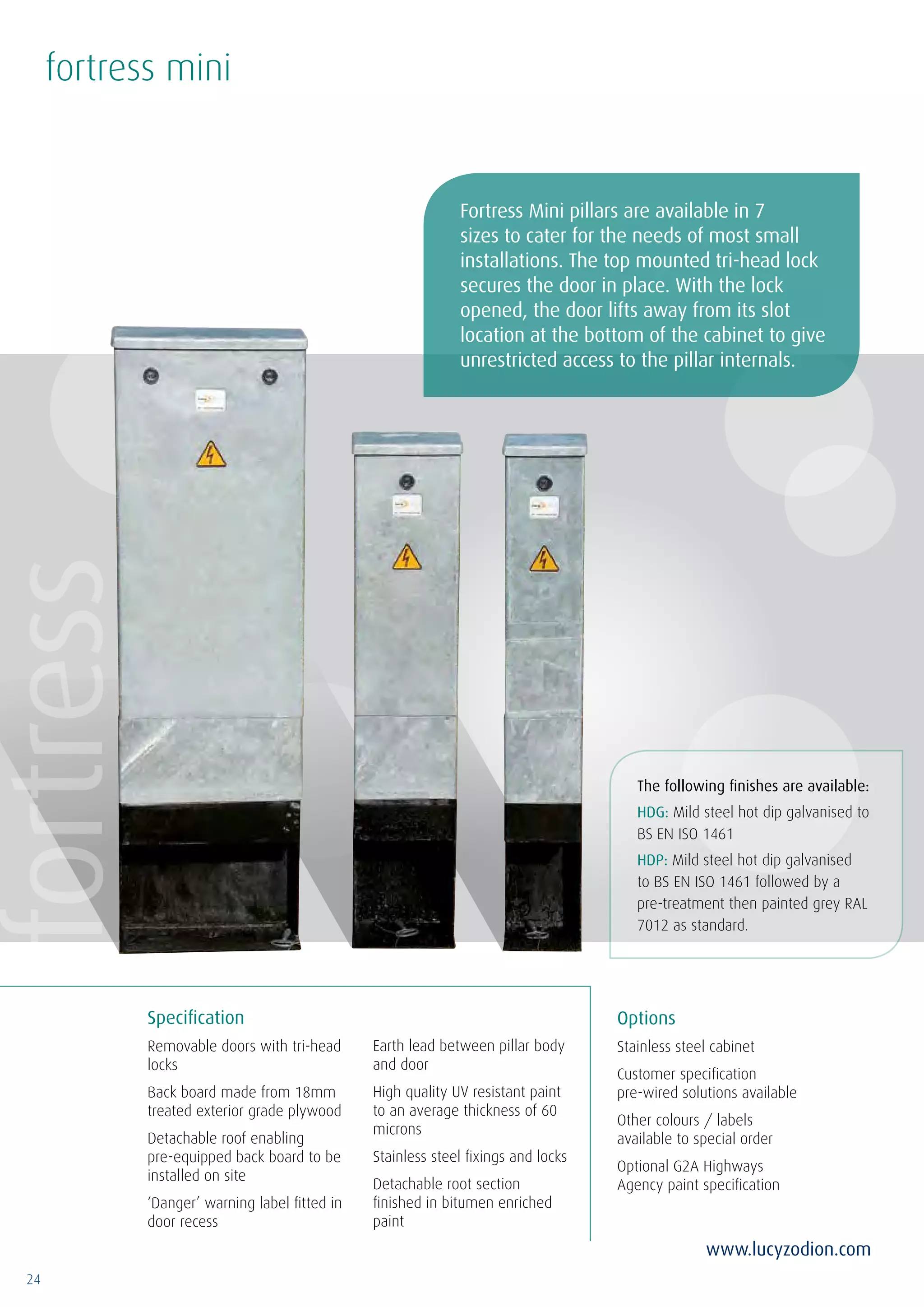 Lucy Lighting Fortress Feeder Pillars - Mini Feeder Pillars | PDF