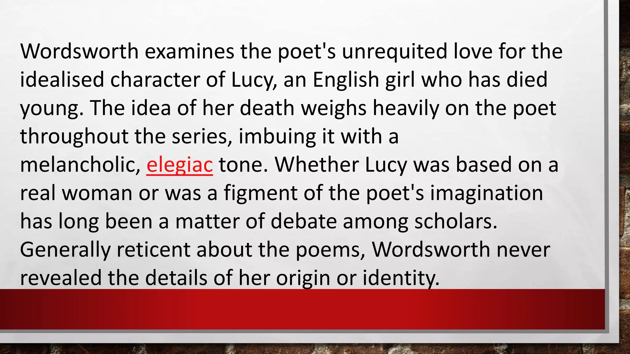 Lucy poems | PPTX