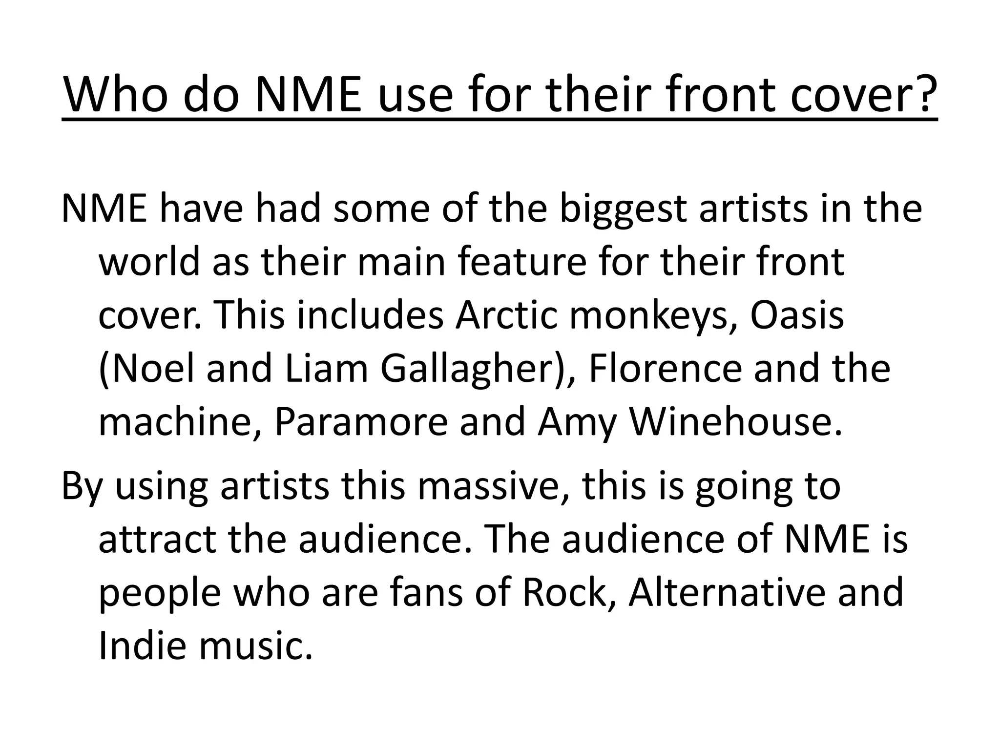 NME music magazine | PPTX