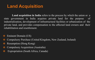 Land Acquisition System India | PDF