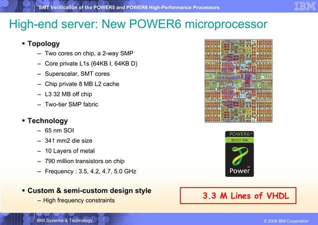 SMT Verification of the POWER5 and POWER6 High-Performance Processors | PPT