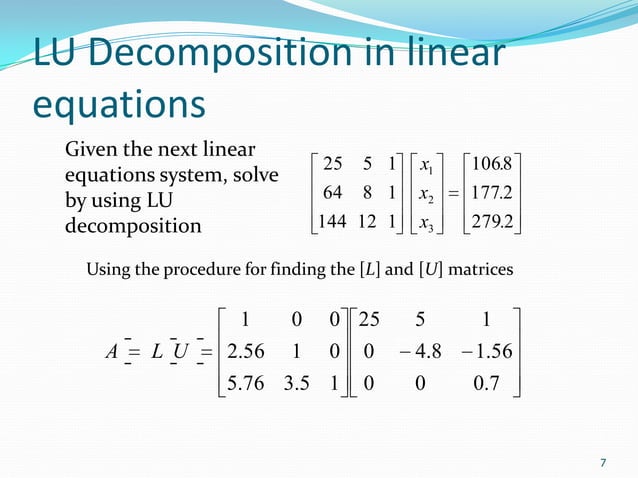 Lu decomposition | PPT