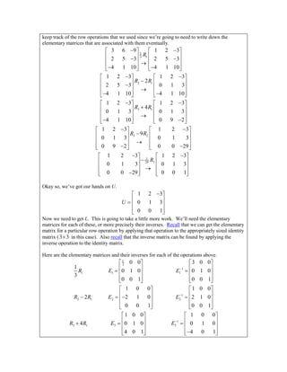 Lu decomposition | PDF
