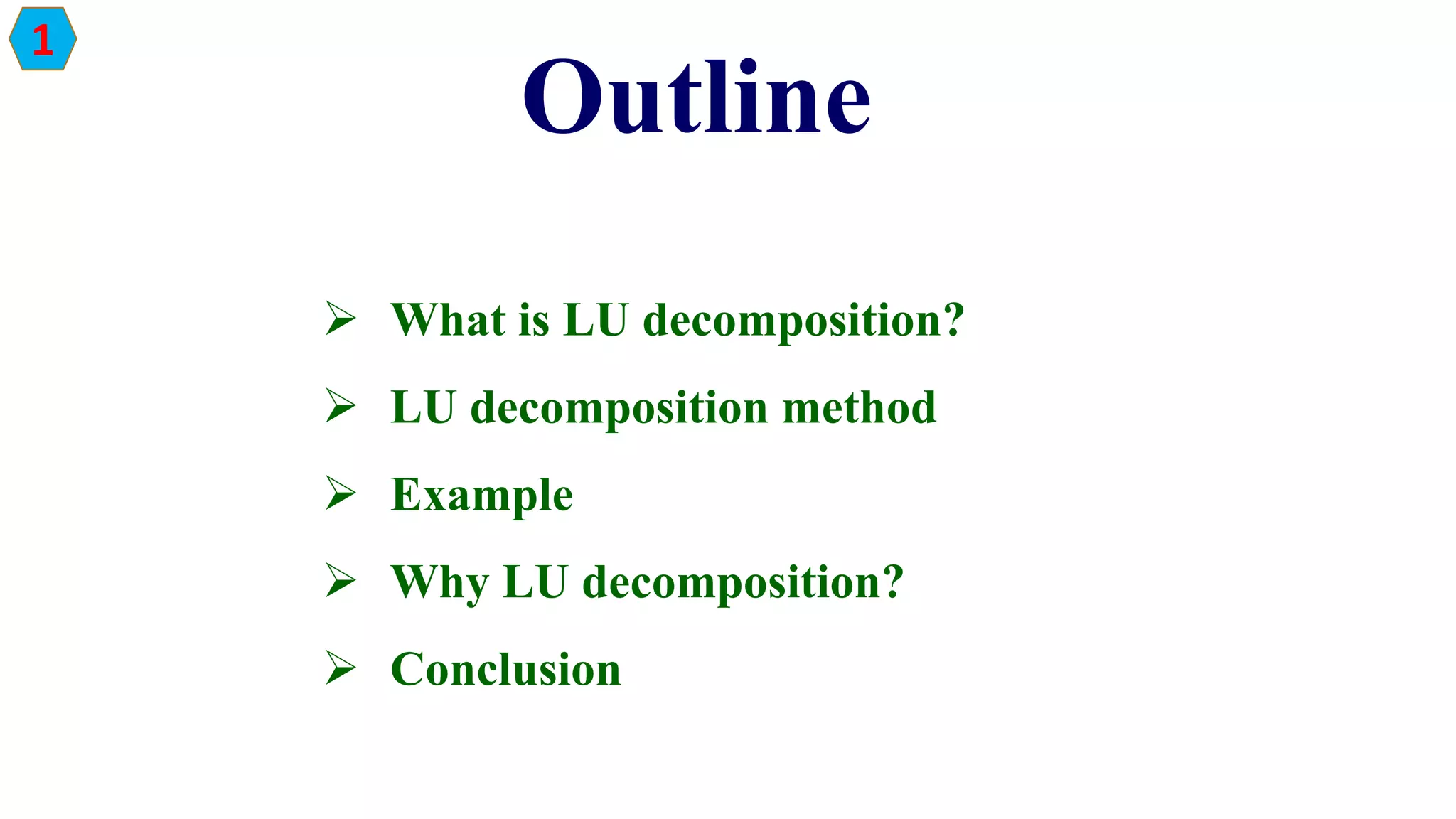 Lu Decomposition | PPTX