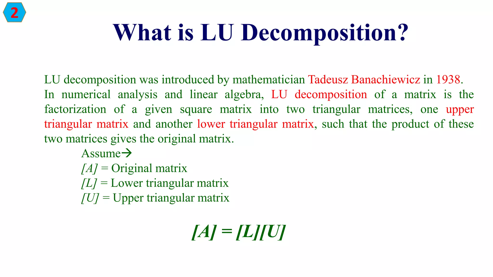 Lu Decomposition | PPTX