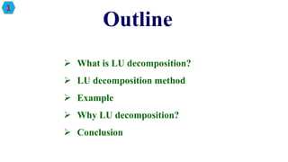 Lu Decomposition | PPTX