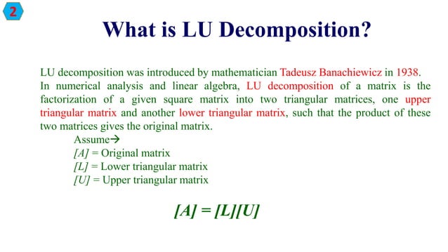 Lu Decomposition | PPTX