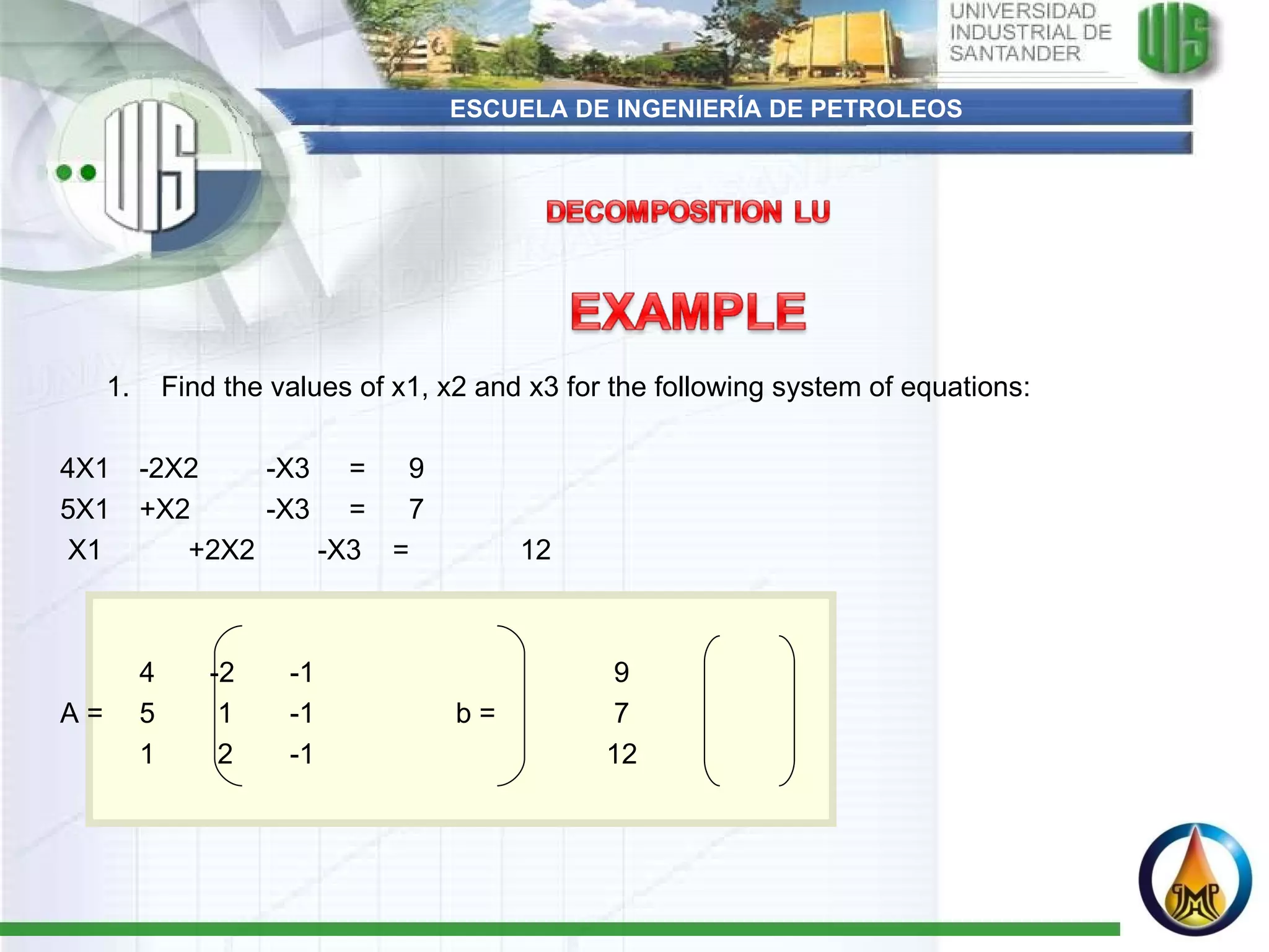 LU Decomposition Fula | PPT