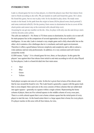 Ludo game using c++ with documentation | PDF